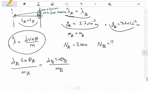 Two diffraction gratings, A and B, are located at the same distance ...