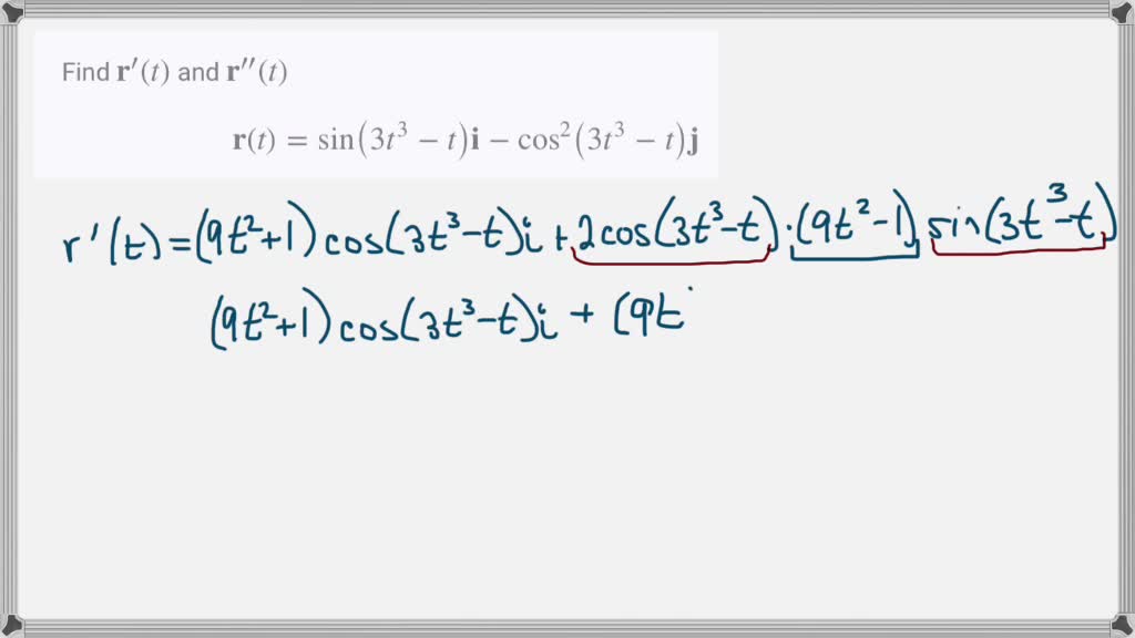SOLVED:If \mathbf{r}=\left(t^{2}+3 t\right) \mathbf{i}-2 \sin 3 t ...