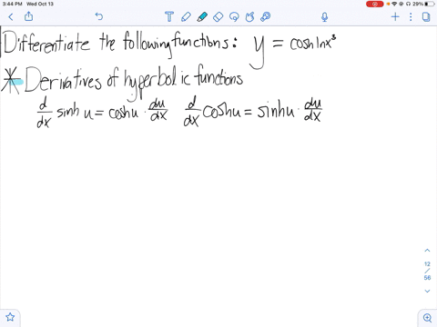 SOLVED:Differentials. y=ln(coshx)