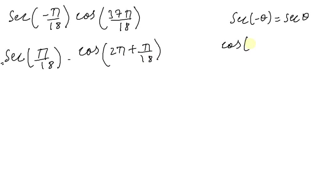 SOLVED:Use properties of the trigonometric functions to find the exact value of each expression ...