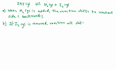 SOLVED:Applying Le Châtelier's principle, in which direction will the ...