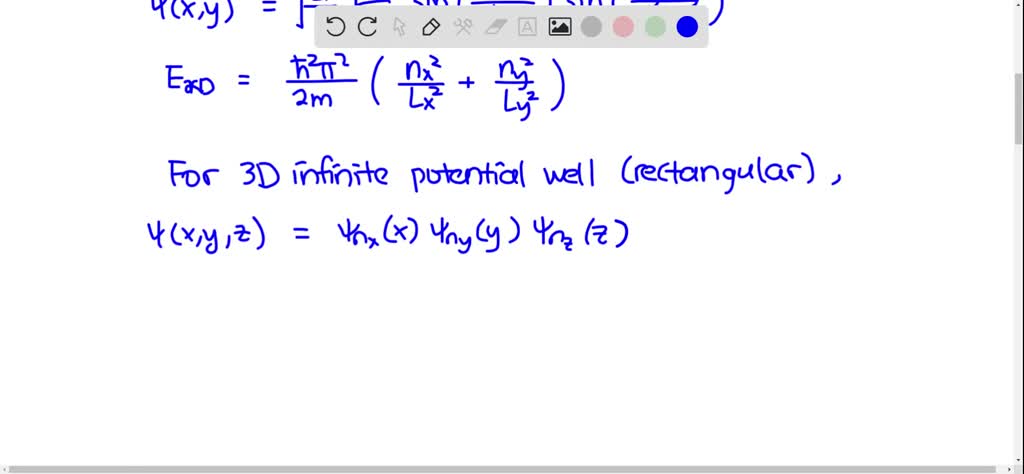 An atomic (quantum mechanical) particle is confined inside a rectangular box of sides a, b, and ...