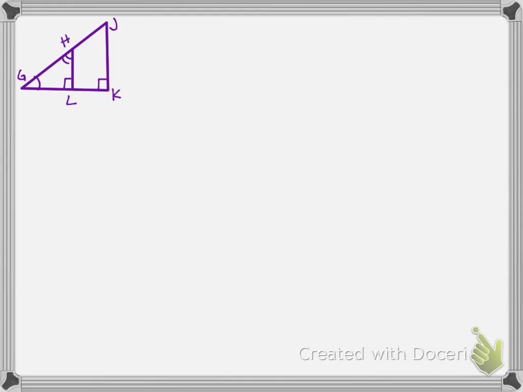 SOLVED: Explain why the triangles are similar and write a similarity ...