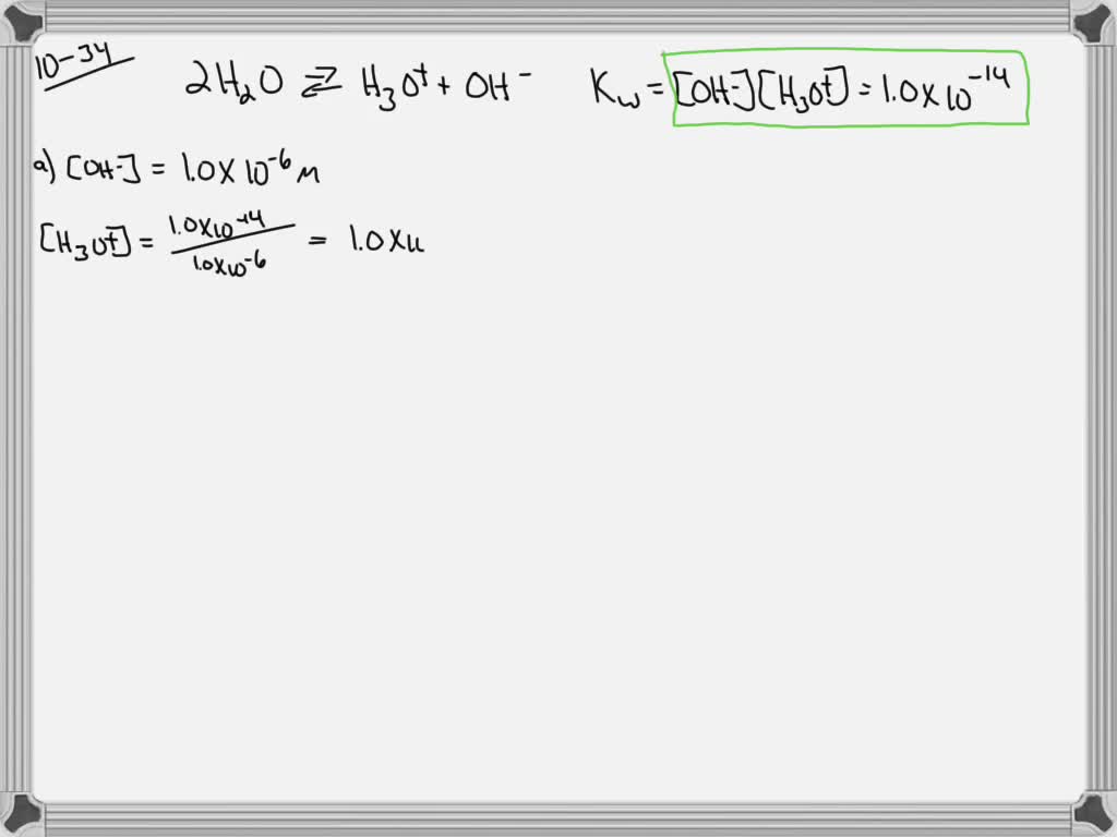 SOLVED:Calculate the [H3 O^+]of each aqueous solution with the following [OH] : a. baking soda ...