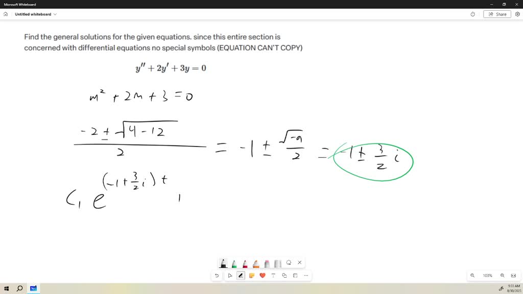 SOLVED:Find general solutions of the equations in Problems. First find ...