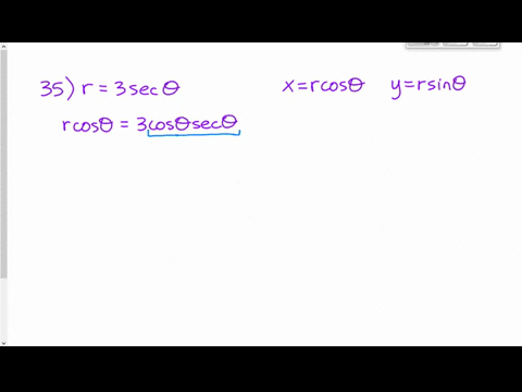 SOLVED:In Exercises 35-42, convert the polar equation to rectangular form and identify the graph ...