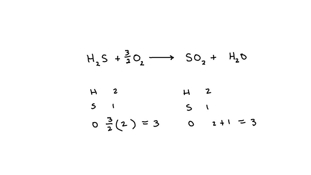⏩SOLVED:Balance the reaction of hydrogen sulfide with atmospheric ...