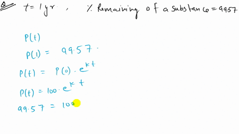 ⏩SOLVED:Find the half-life for each situation. A city loses 3.9 % of ...