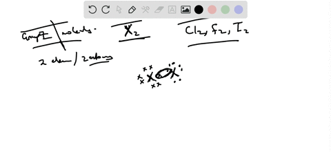 SOLVED:Write the Lewis structure of a halogen molecule, X2. Describe ...