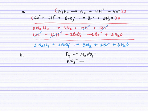 SOLVED:Write balanced net ionic equations for the following reactions in acid solution. (a ...