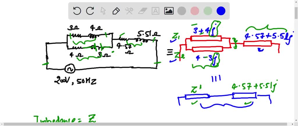 Determine the value of the voltage and the PF in the circuit shown in ...