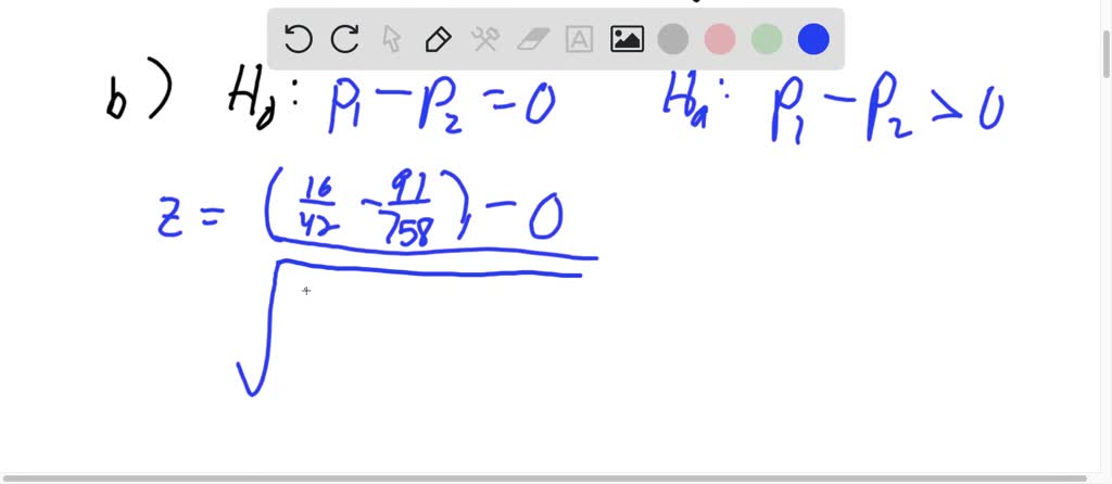 SOLVED:(a) Find the relevant sample proportions in each group and the ...