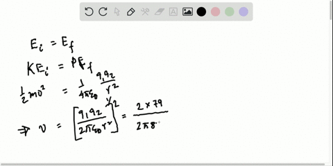 ⏩SOLVED:a. What initial speed must an alpha particle have to just ...
