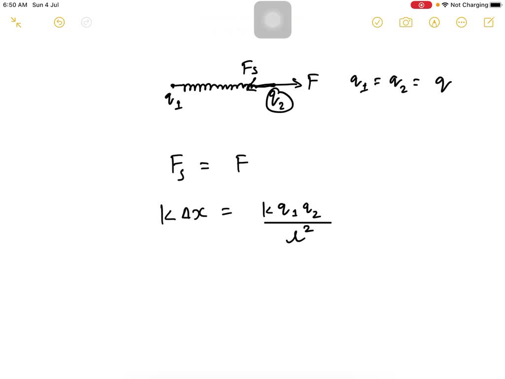 SOLVED:Two identically charged particles are fastened to the two ends ...