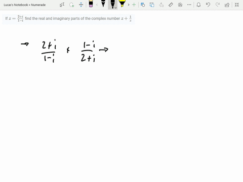 SOLVED:If z=(2+i)/(1-i) find the real and imaginary parts of the ...