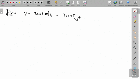 SOLVED:An aircraft executes a horizontal loop at a speed of 720 km h^-1 ...