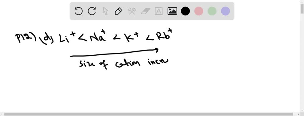 SOLVED:The ionic mobility of alkali metal ions in aqueous solution is ...