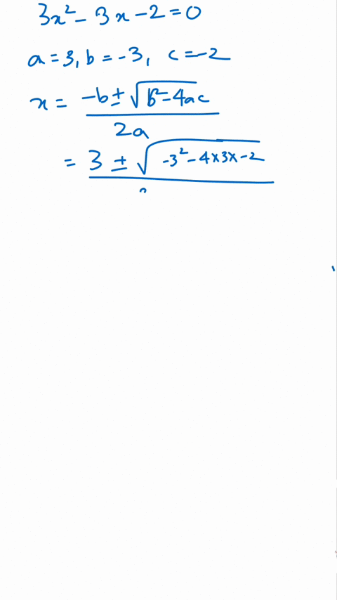 SOLVED:Solve using the quadratic formula. Then use a calculator to ...