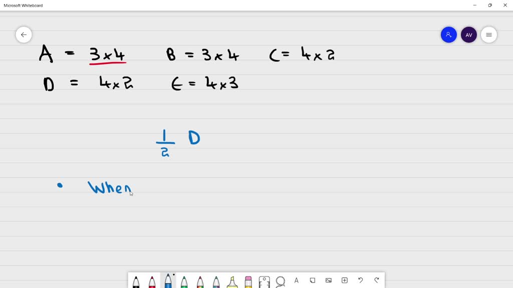 Let A, B, C, D, and E be matrices with the following sizes. A: 3 ×4 B ...