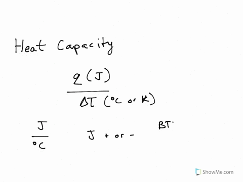SOLVED:Distinguish between specific heat capacity, molar heat capacity ...