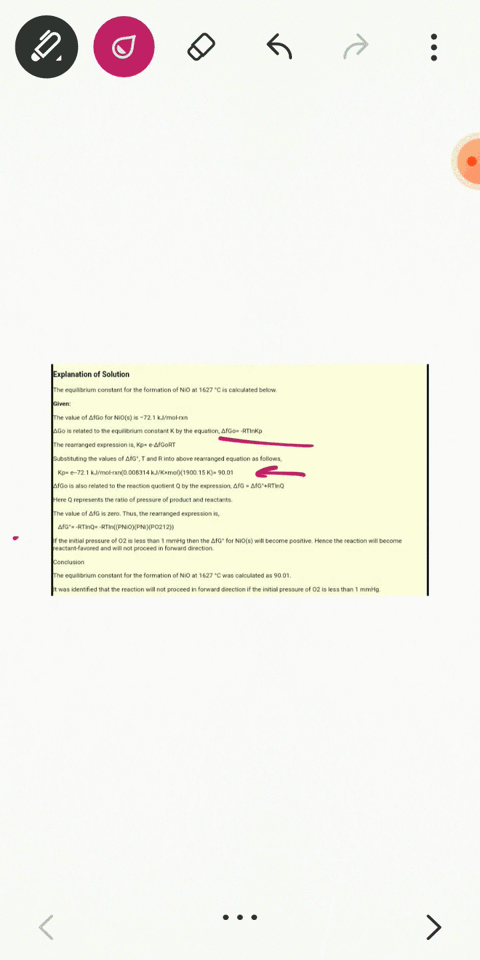 ⏩SOLVED:Calculate the equilibrium constant for the formation of NiO ...