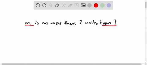 SOLVED:Write each statement as an absolute value equation or inequality. m is no more than 2 ...