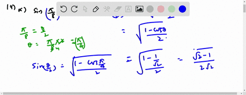 SOLVED:Use an appropriate half-angle formula to evaluate each quantity ...