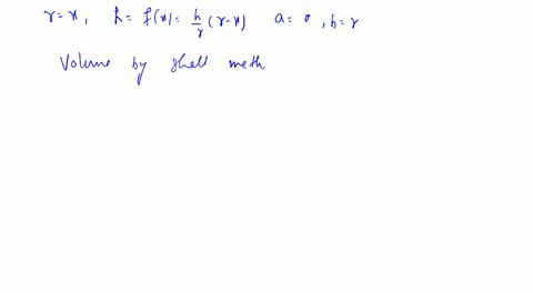 ⏩SOLVED:Use a definite integral with the shell method to prove that ...