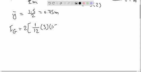 SOLVED: The bent rod has a mass of 2 kg / m . If it is released from rest in the position shown ...