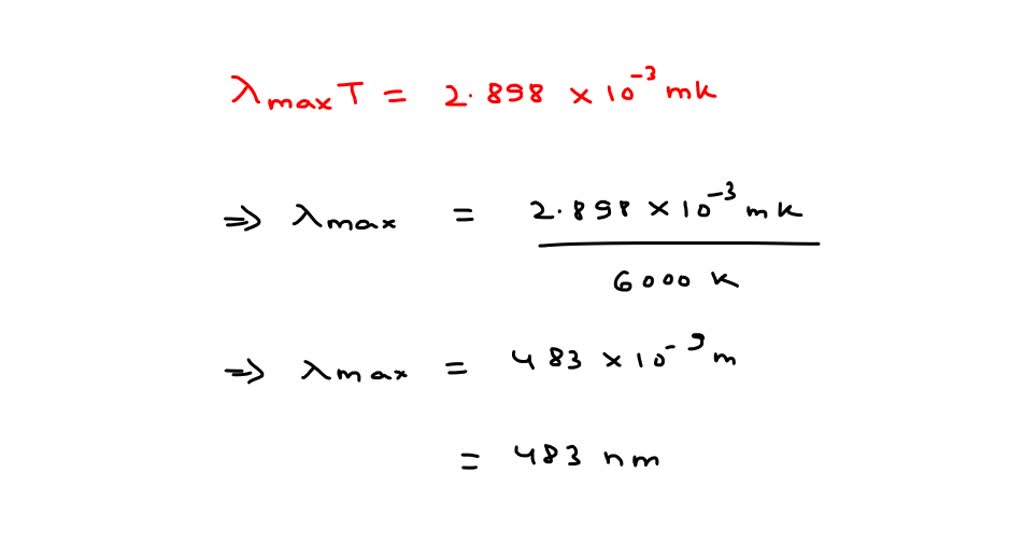 The surface of the Sun has a temperature of about 6000 K . At what ...