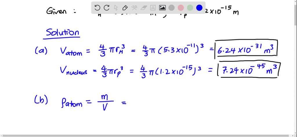 Solved Suppose The Hydrogen Atom Consists Of A Proton With Radius 1 2 ×