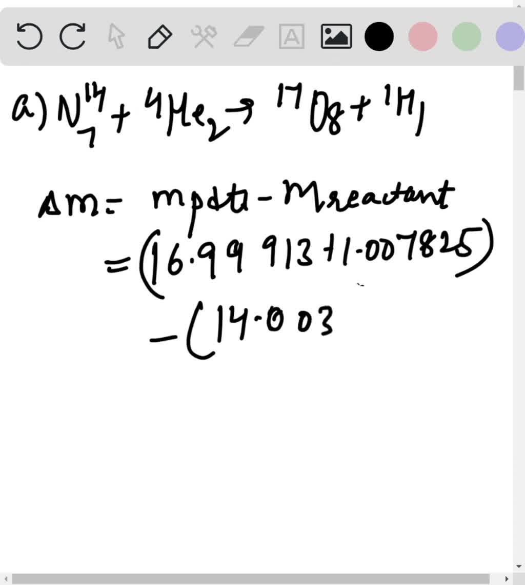 SOLVED:The first nuclear transformation (discovered by Rutherford) can ...