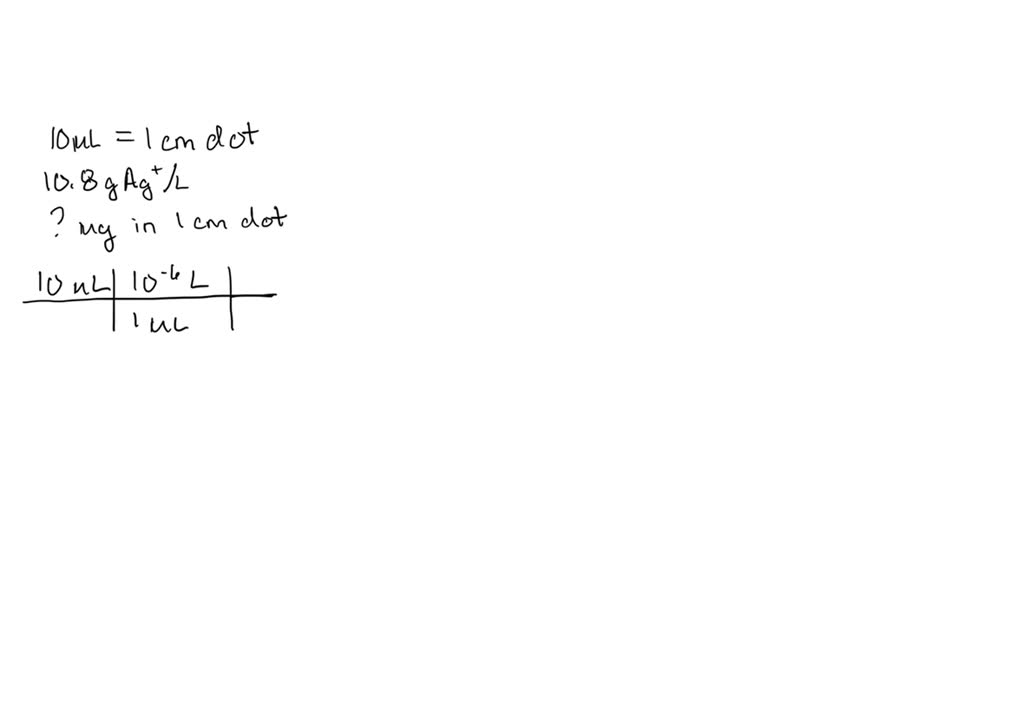 In this experiment it takes about ten microliters (microliters is ...