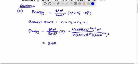 SOLVED:A particle of mass m moves in a two-dimensional box of sides L_{.} (a) Write expressions ...