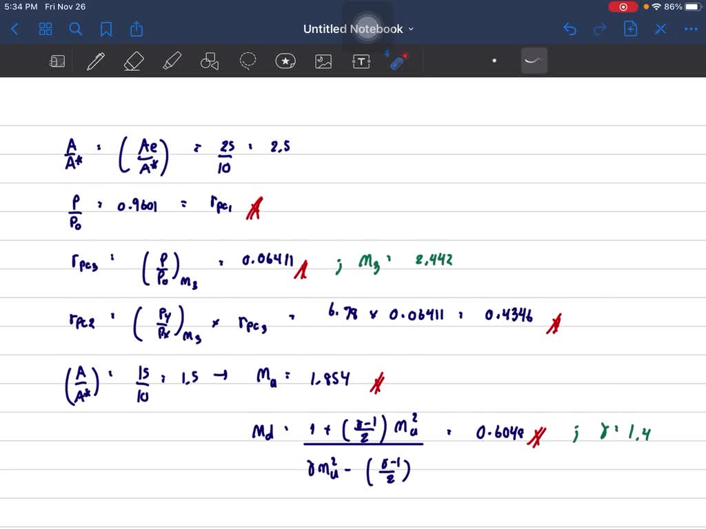 SOLVED: Air is flowing in the converging-diverging nozzle shown in Fig ...