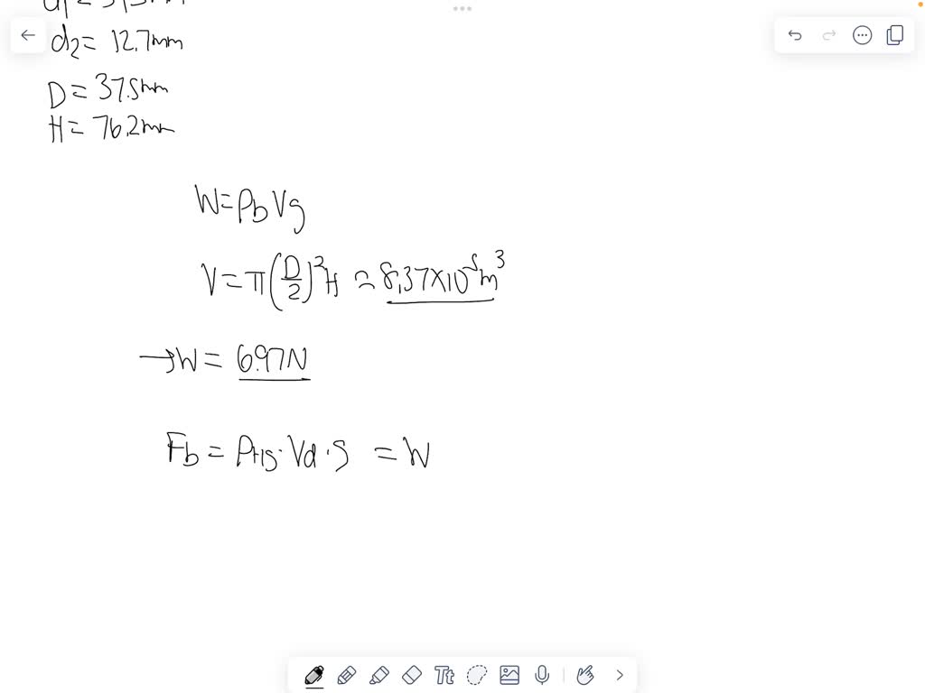 A container with two circular vertical tubes of diameters d1=39.5 mm and d2=12.7 mm is partially ...
