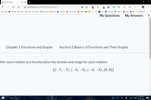 SOLVED:In Exercises 1–10, determine whether each relation is a function.Give the domain and ...