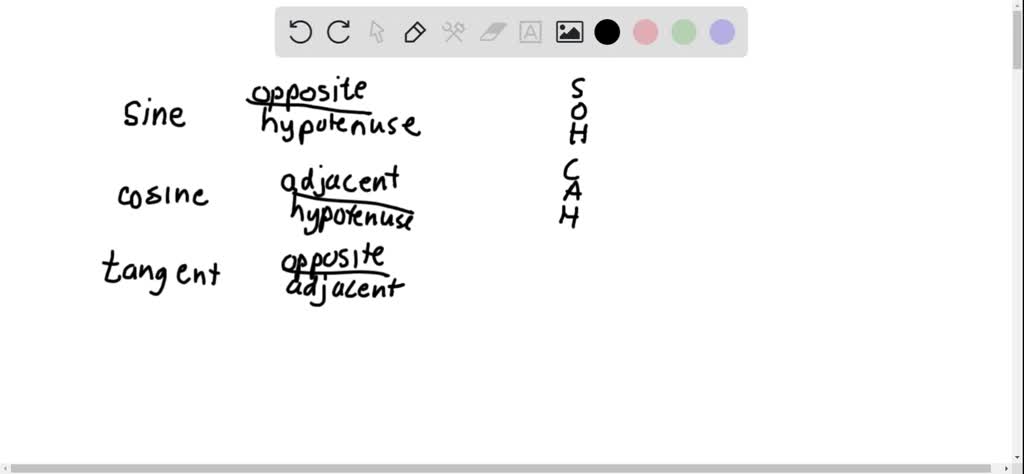 SOLVED:Match the trigonometric function with its right triangle definition. (a) Sine (b) Cosine ...