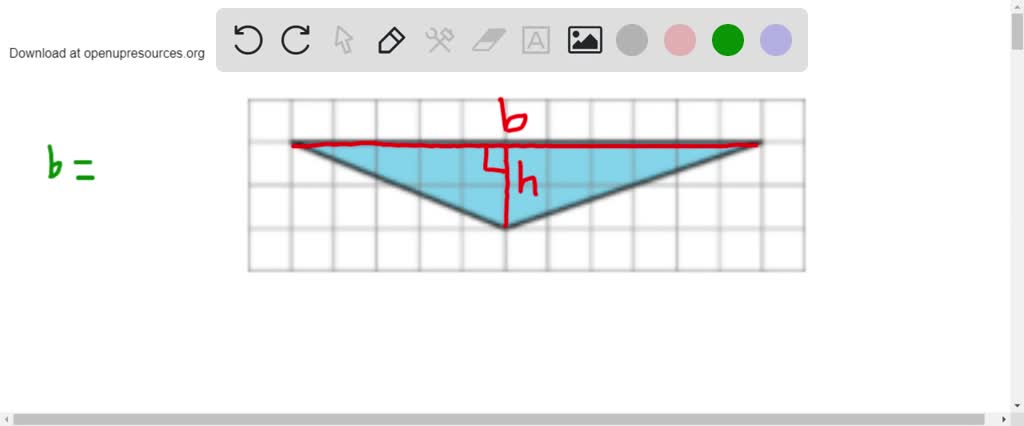 SOLVED:a. Identify a base and a corresponding height that can be used ...