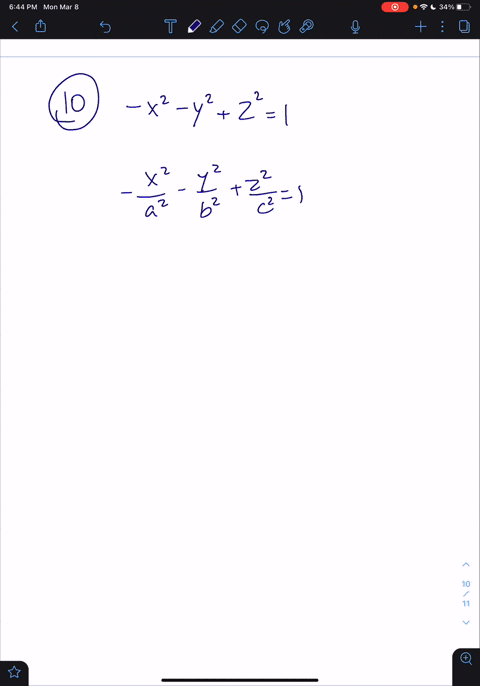 SOLVED:(a) Find and identify the traces of the quadric surface -x^{2}-y ...