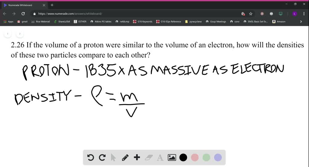 If the volume of a proton were similar to the volume of an electron ...