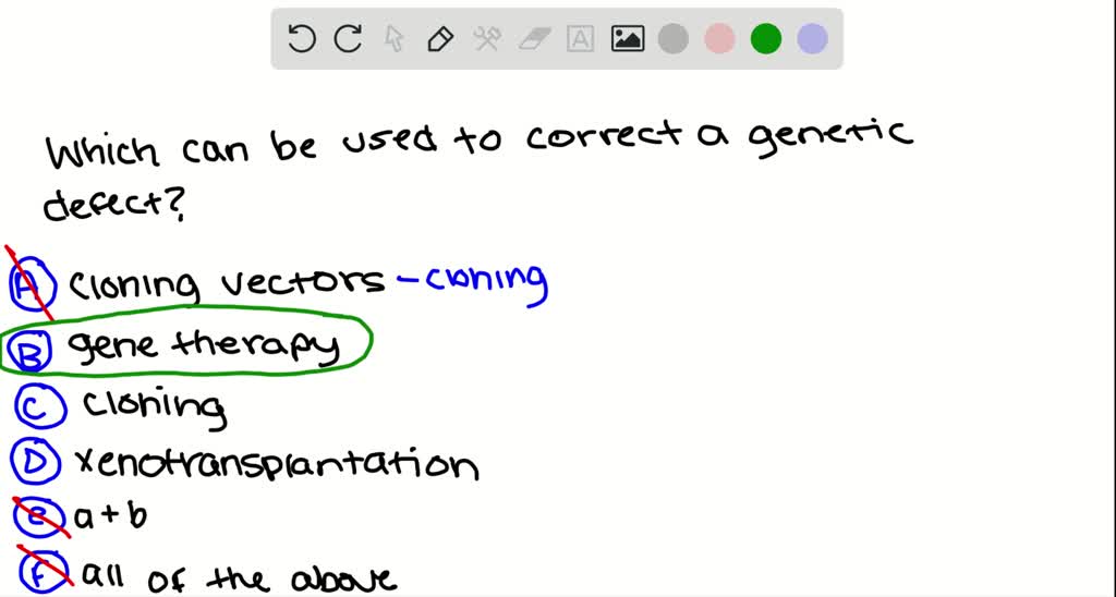 SOLVED:can be used to correct a genetic defect. a. Cloning vectors b ...