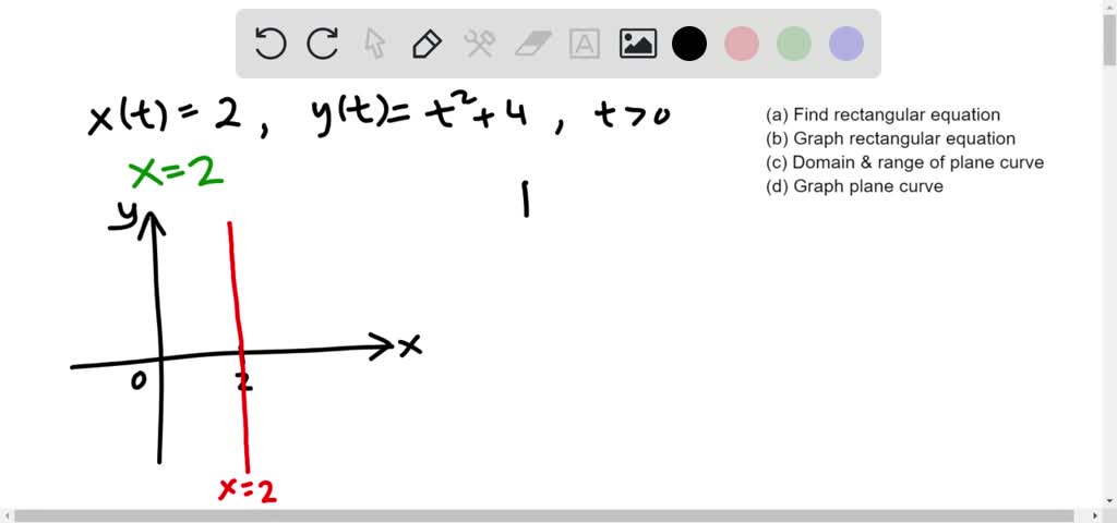 SOLVED:(a) Find a rectangular equation of each plane curve with the ...