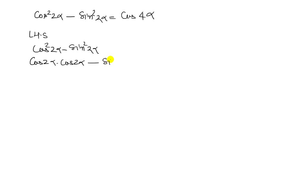 SOLVED:Verify each identity by comparing the graph of the left side ... SOLVED:Verify each identity by comparing the graph of the left side ...