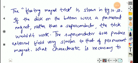 ⏩SOLVED:The "floating magnet trick" is shown in Figure 10.50 . If ...