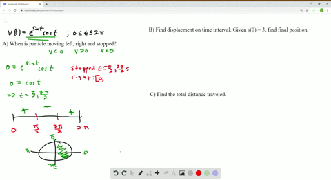 SOLVED:In Exercises 1-8, the function v(t) is the velocity in m / sec of a particle moving along ...