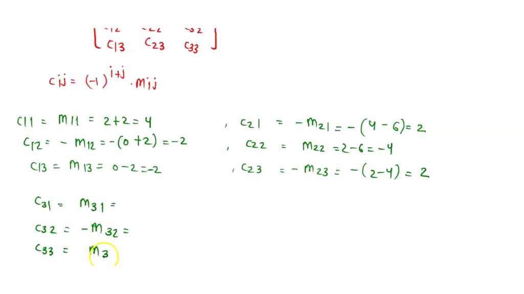 ⏩SOLVED:Find the adjoint of the matrix A . Then use the adjoint to ...