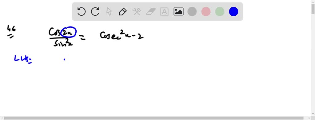 SOLVED:Use a double-angle or half-angle identity to verify the given ...