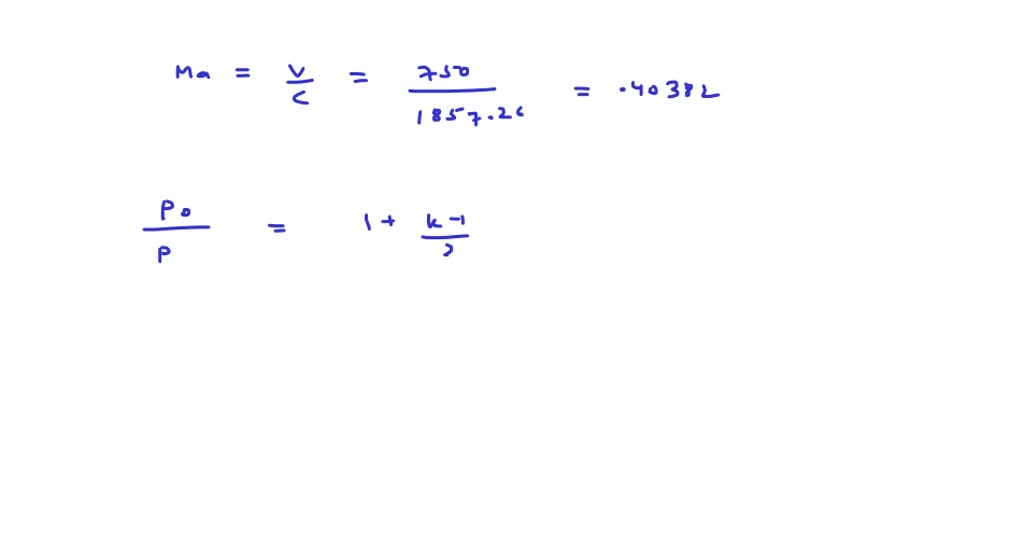The isentropic stagnation-static property formula given in Eqs. (16.12 ...