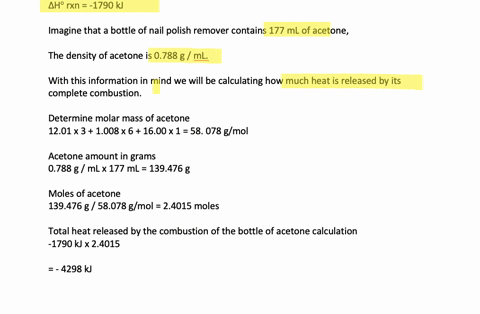 SOLVED:Consider the thermochemical equation for the combustion of ...